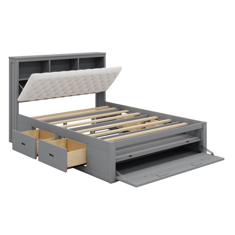Bed frame with shoe storage store